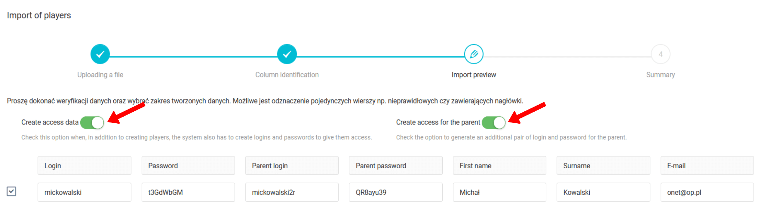 ProTrainUp - Spielerimport aus einer XLS-Datei